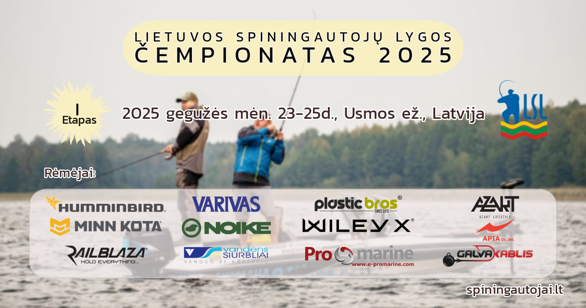 2025 LSL I etapas Usmas ežeras. Trečios dienos rezultatai – spiningautojai.lt